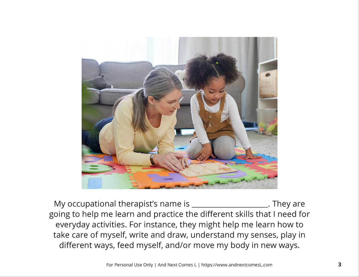 Going to Occupational Therapy Social Story – And Next Comes L