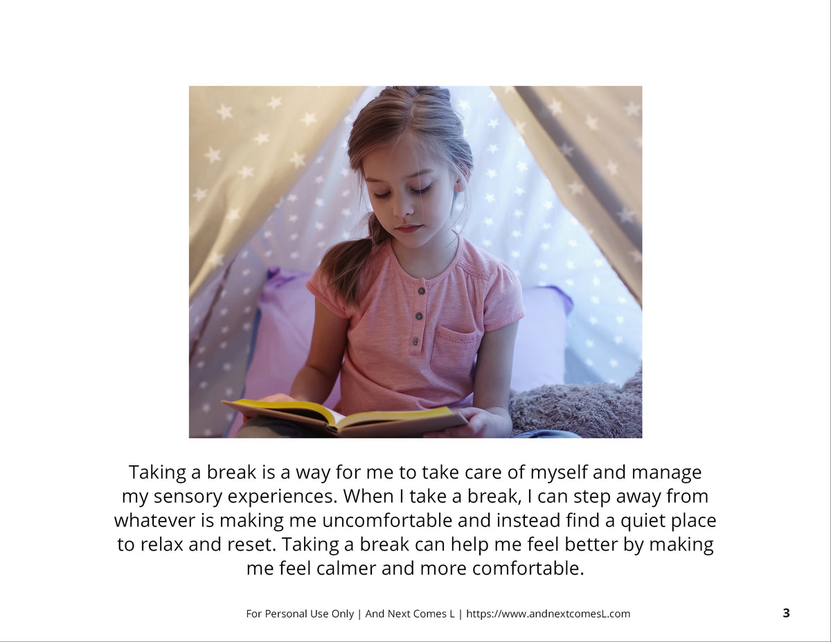 Taking a Break Social Story – And Next Comes L