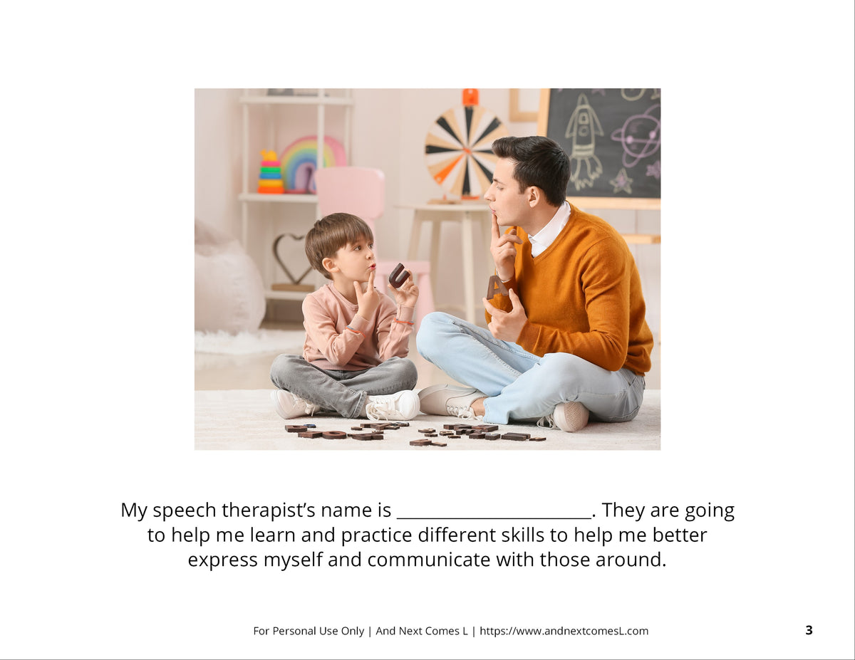 Going to Speech Therapy Social Story – And Next Comes L