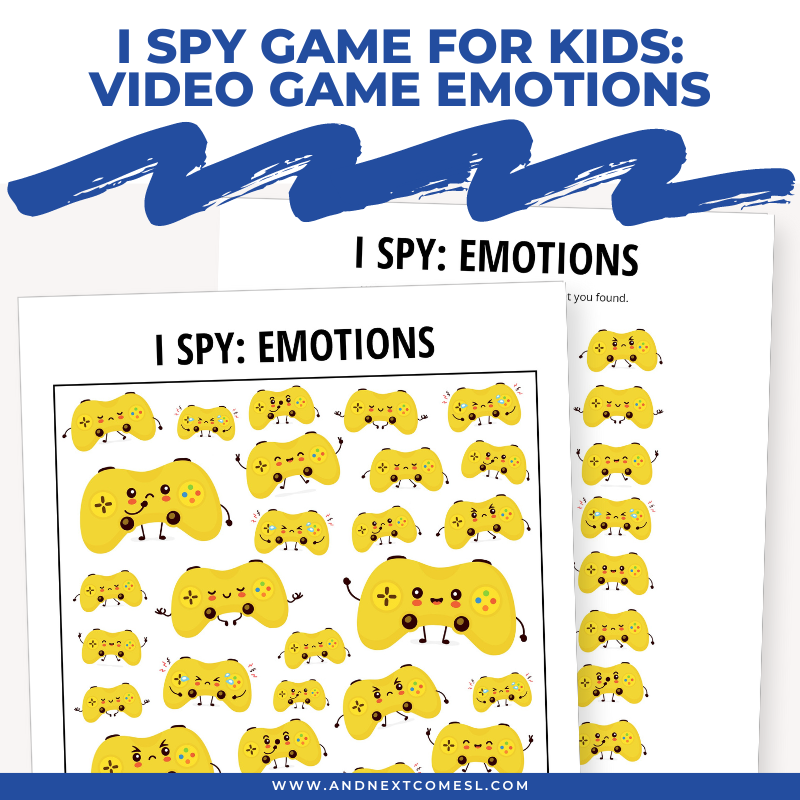 Video Game Emotions I Spy Game – And Next Comes L