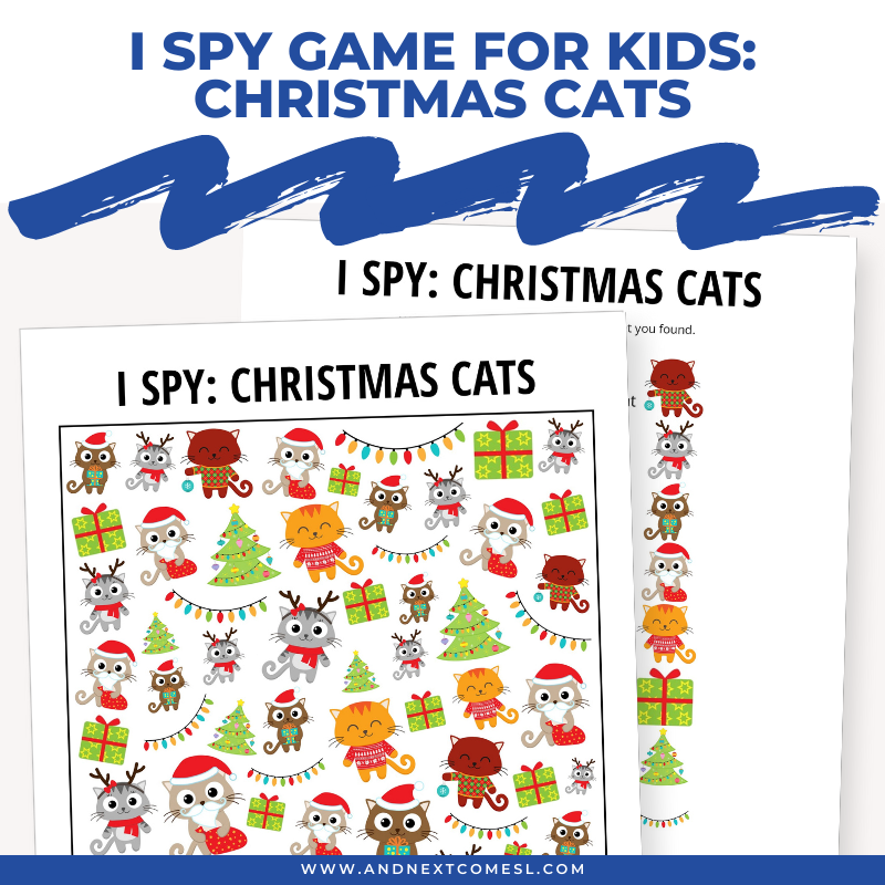 Christmas Cats I Spy Game – And Next Comes L