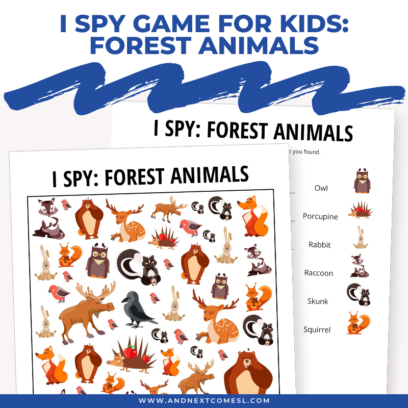 Forest Animals I Spy Game – And Next Comes L