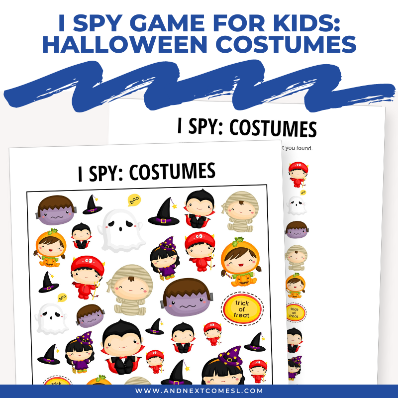 Halloween Costumes I Spy Game – And Next Comes L