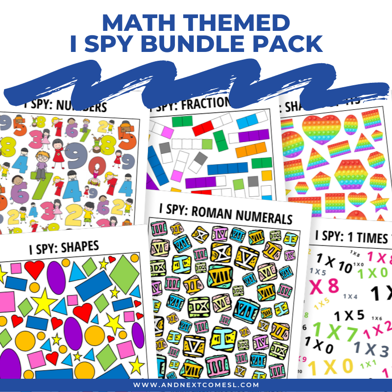 Math I Spy Bundle Pack – And Next Comes L