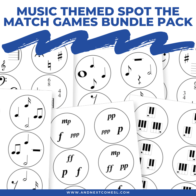 Music Spot the Match Games Bundle Pack – And Next Comes L