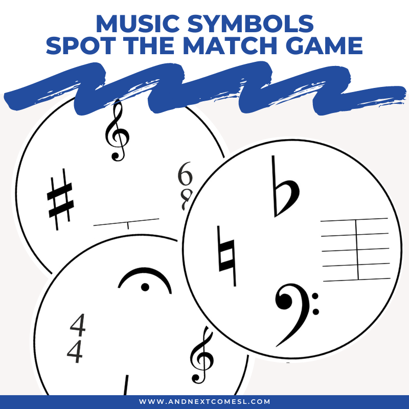 Music Symbols Spot the Match Game – And Next Comes L