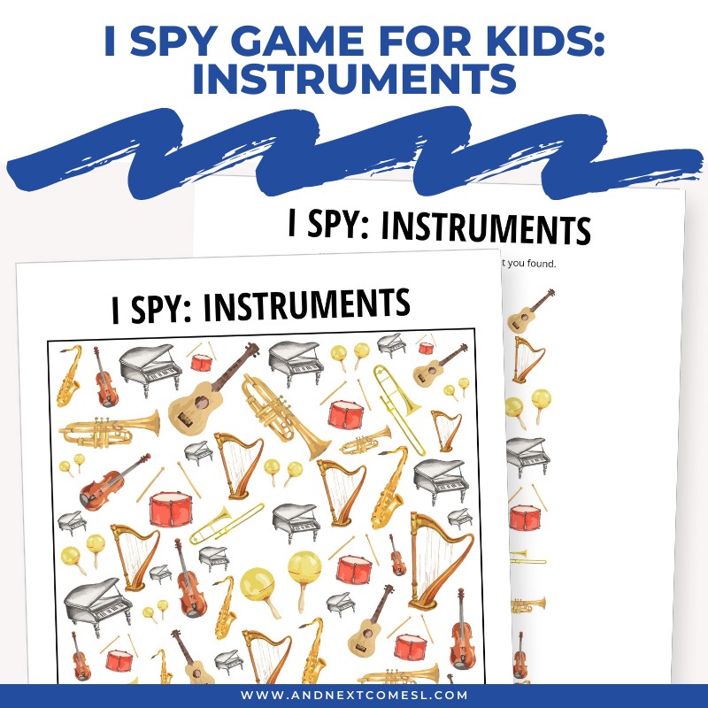 Musical Instruments I Spy Game – And Next Comes L
