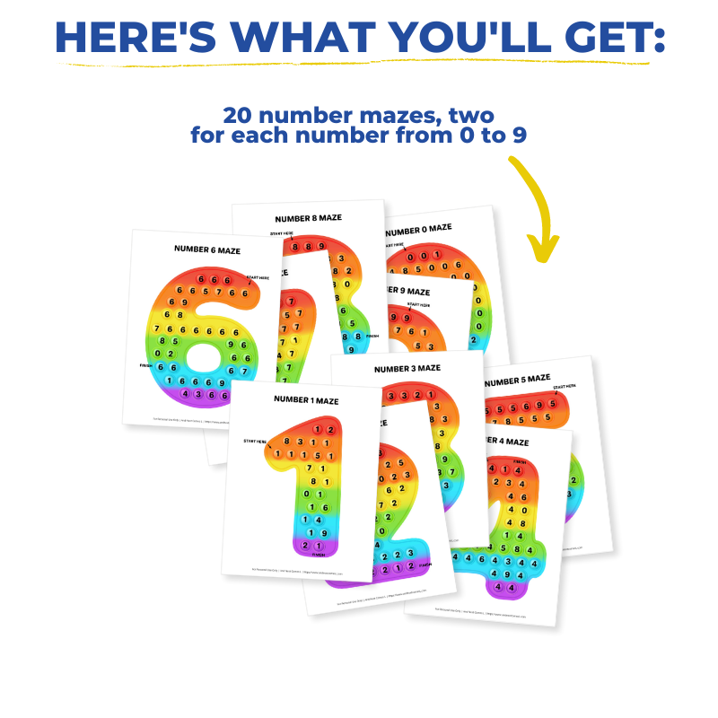 Number Pop it Mazes – And Next Comes L