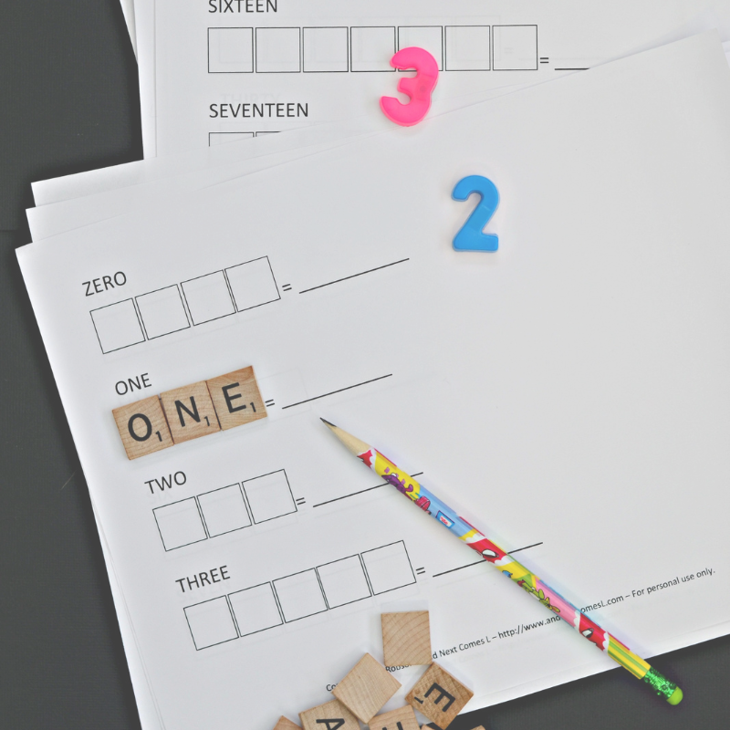 Numbers Scrabble Math Pack – And Next Comes L