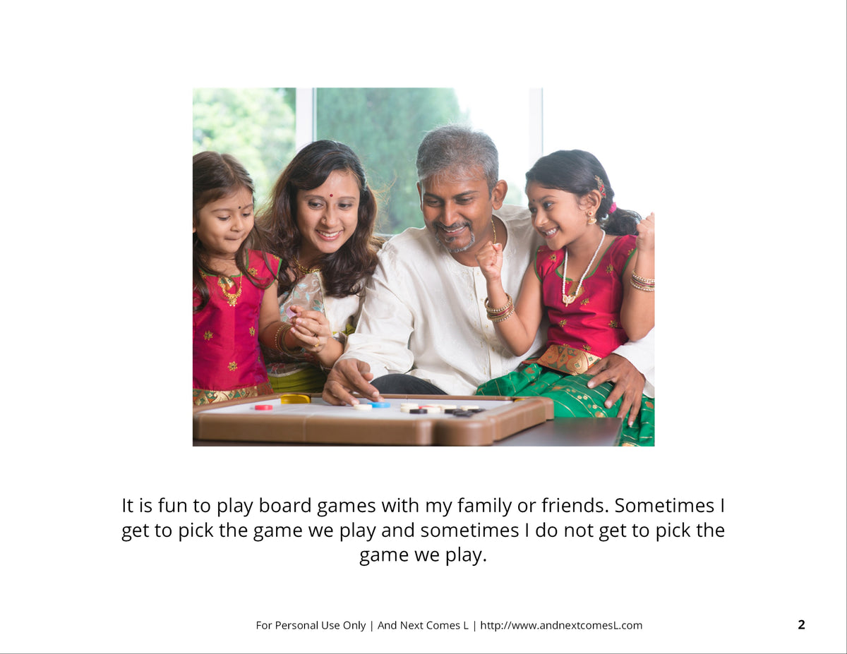 Playing Board Games Social Story – And Next Comes L