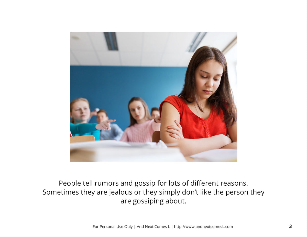 Rumors & Gossip Social Story – And Next Comes L