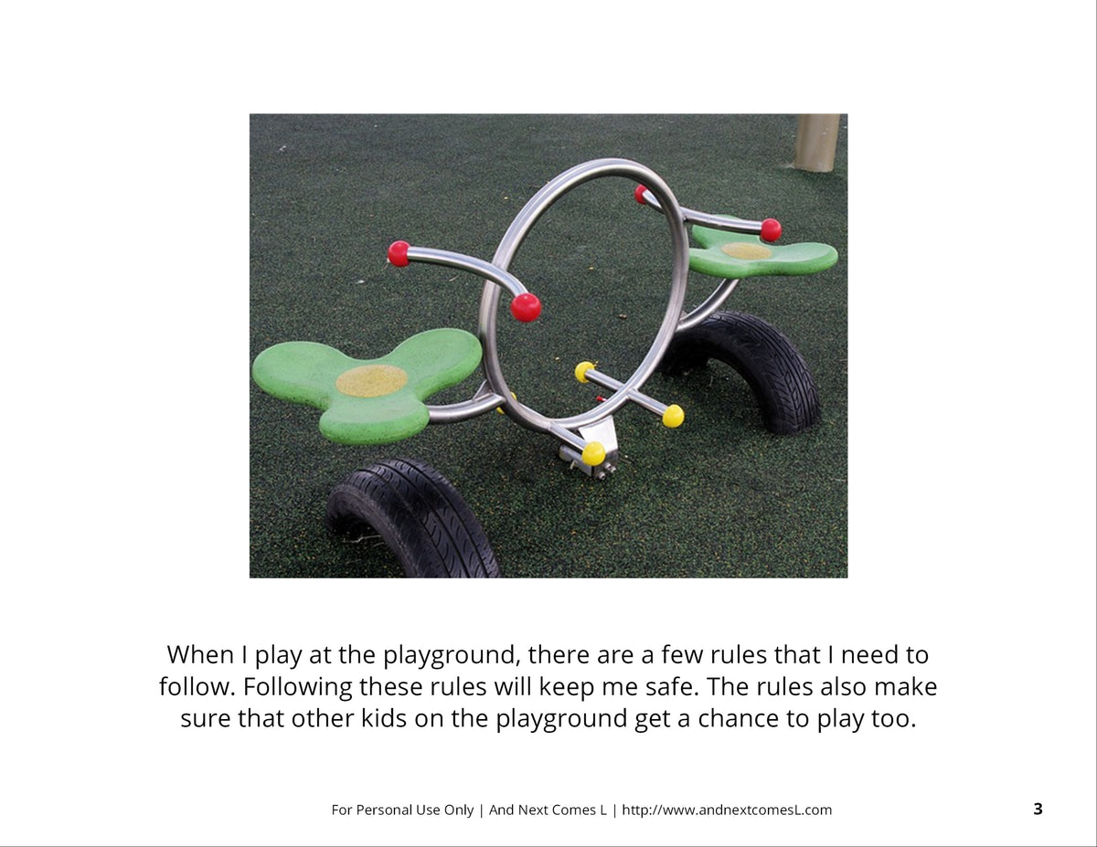 Playing at the Playground Social Story – And Next Comes L