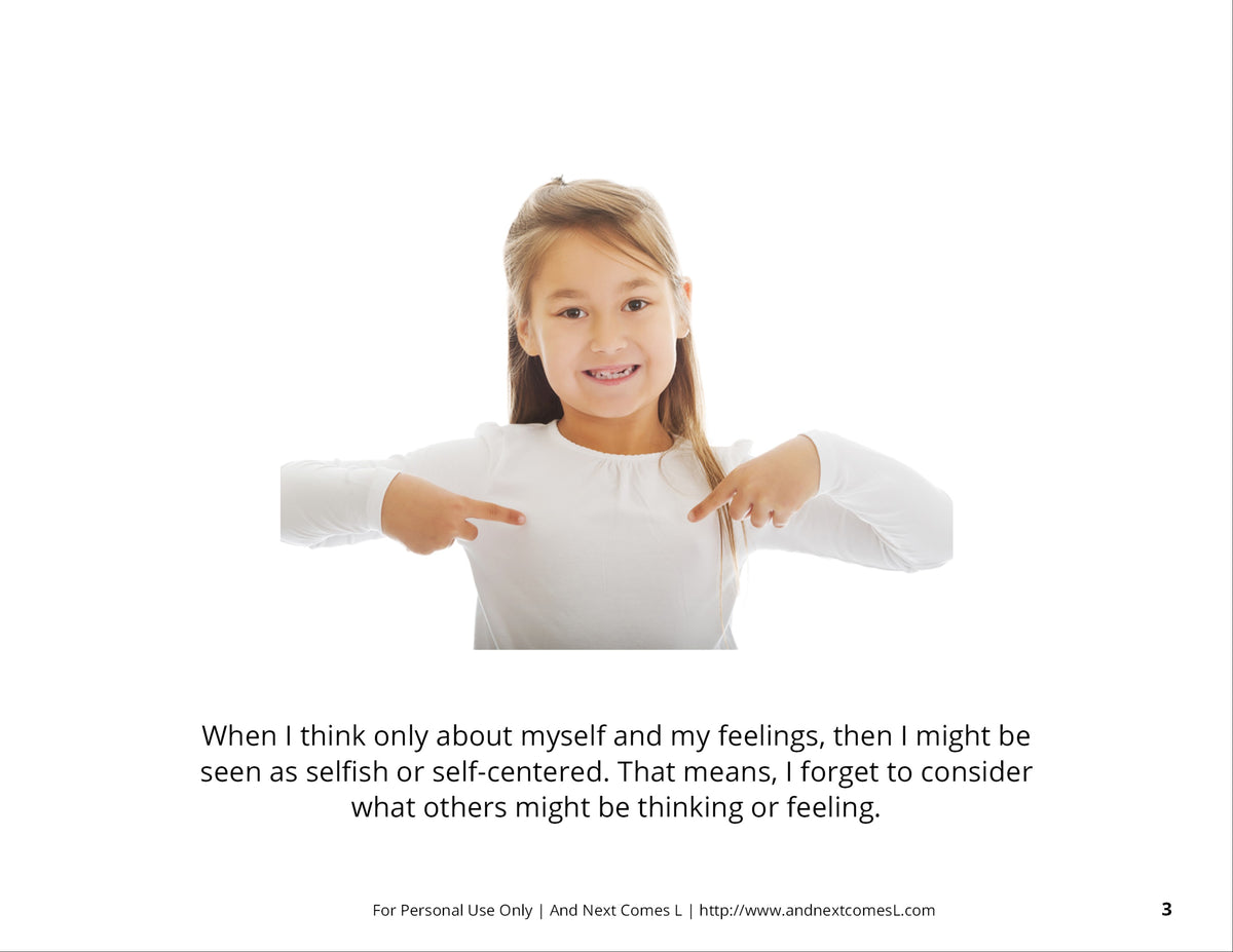 Perspective Taking Social Story – And Next Comes L
