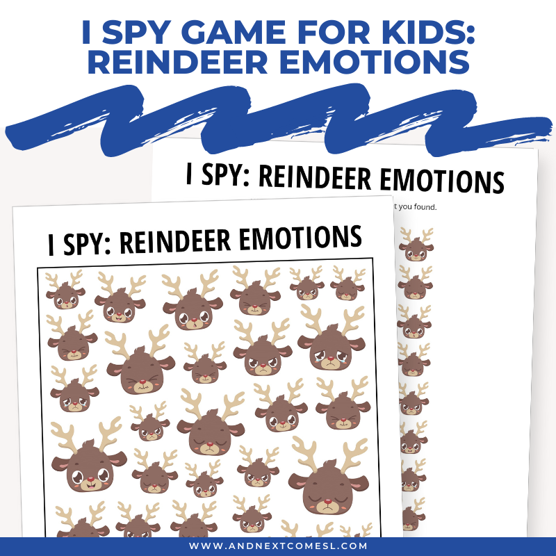 Reindeer Emotions I Spy Game – And Next Comes L