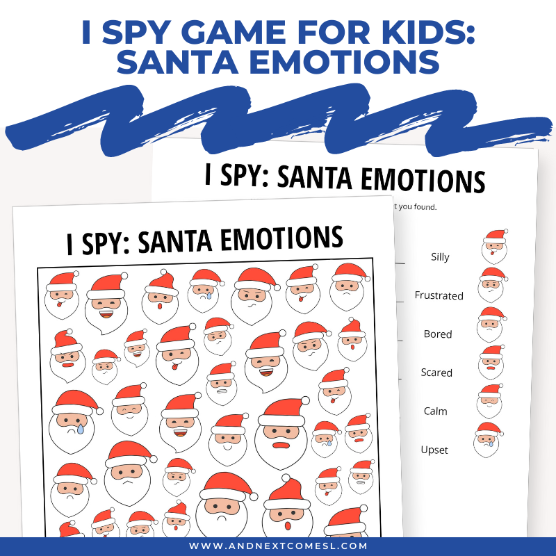 Santa Emotions I Spy Game – And Next Comes L
