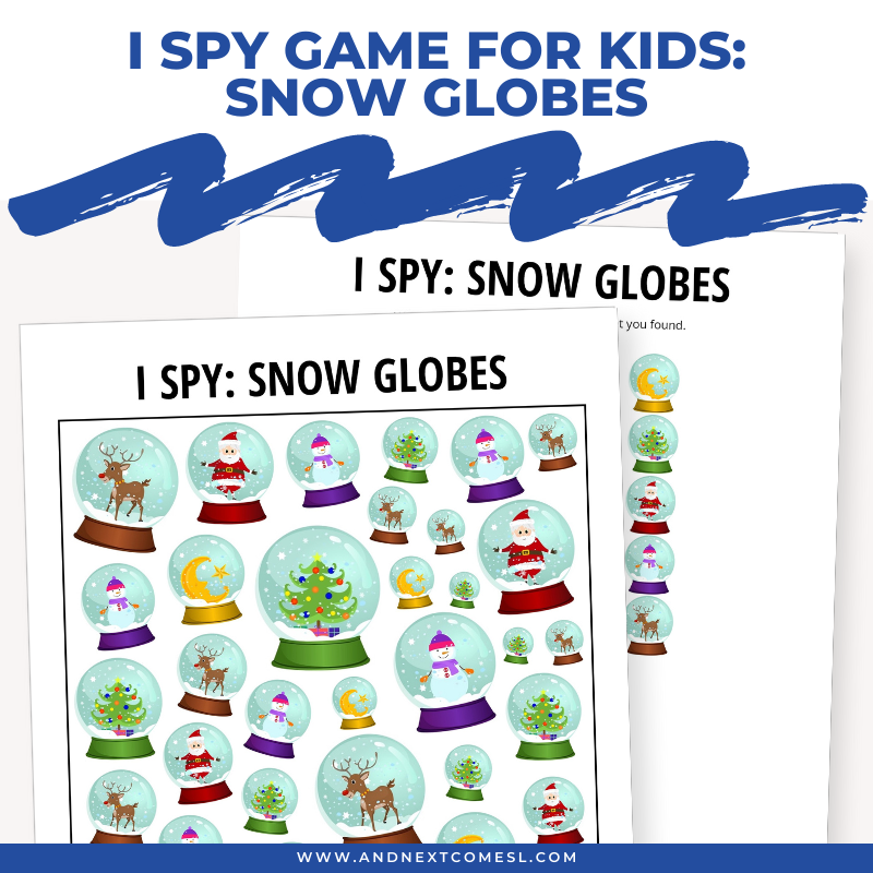 Snow Globes I Spy Game – And Next Comes L
