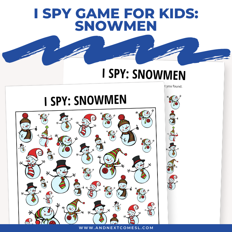 Snowmen I Spy Game – And Next Comes L