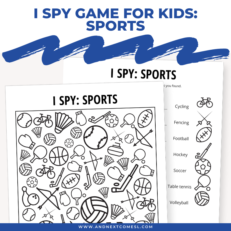 Sports Icons I Spy Game – And Next Comes L