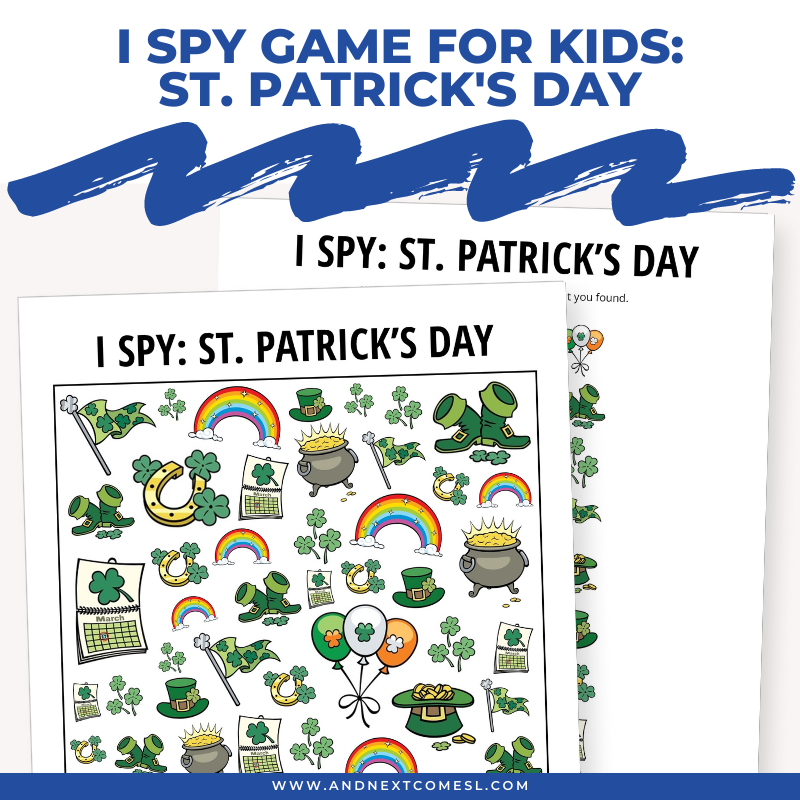 St. Patrick's Day I Spy Game – And Next Comes L