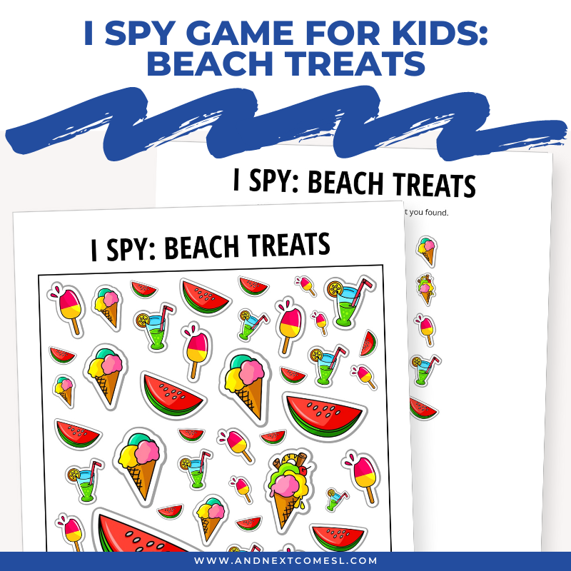 Beach Treats I Spy Game – And Next Comes L