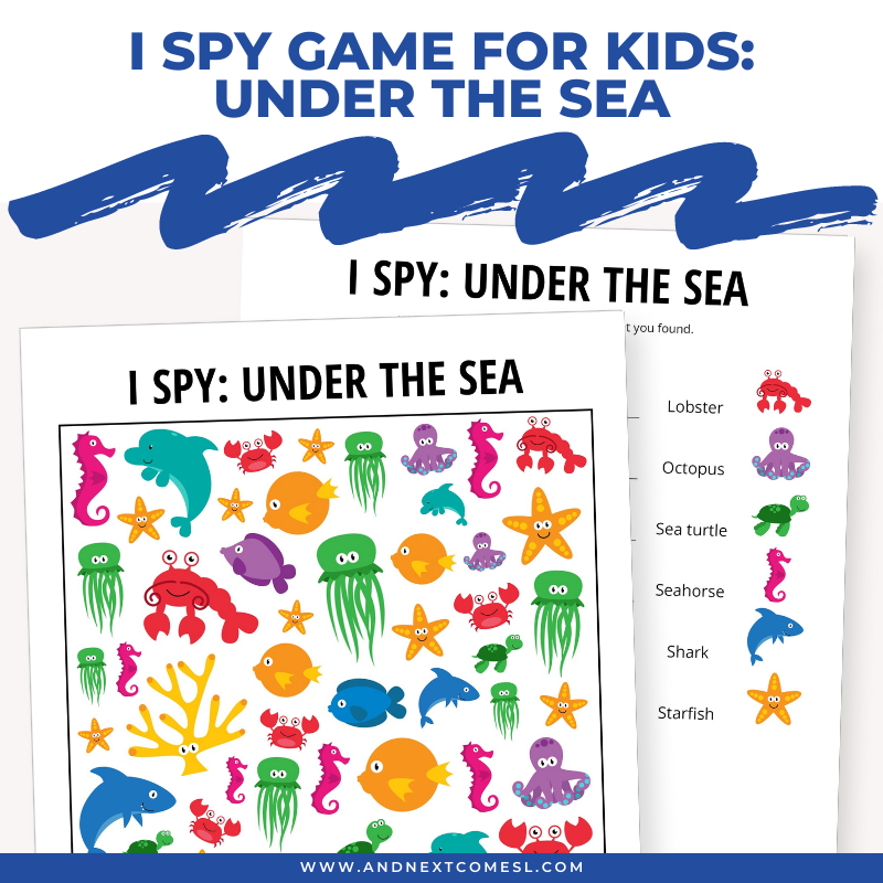 Under the Sea I Spy Game – And Next Comes L