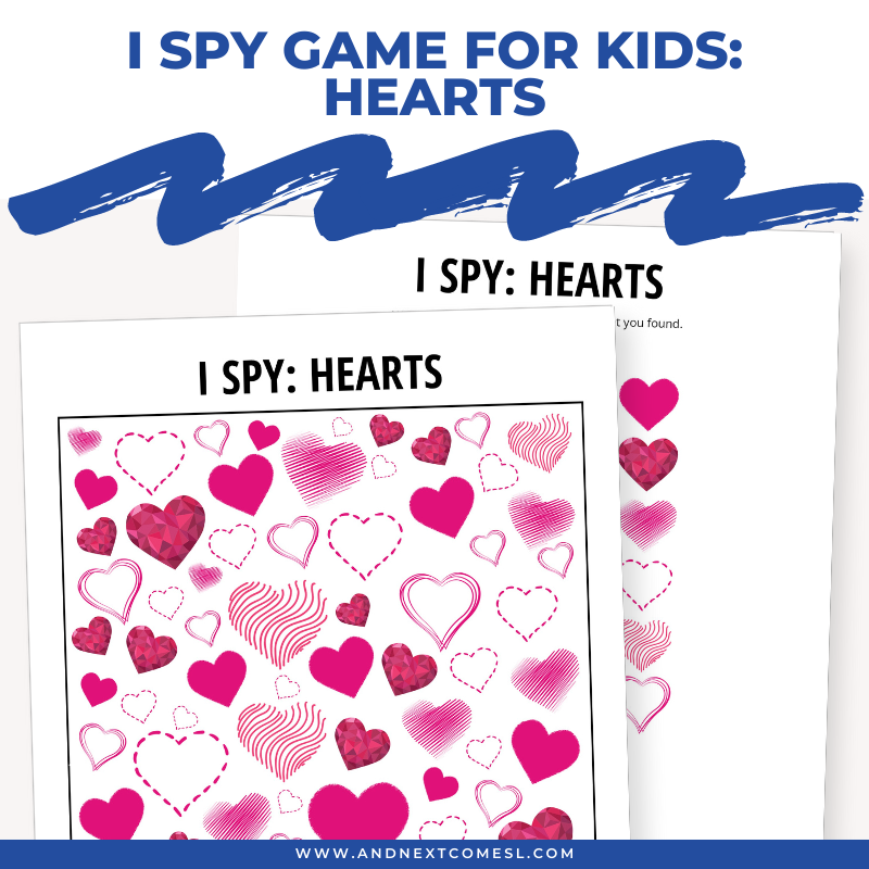 Hearts I Spy Game – And Next Comes L