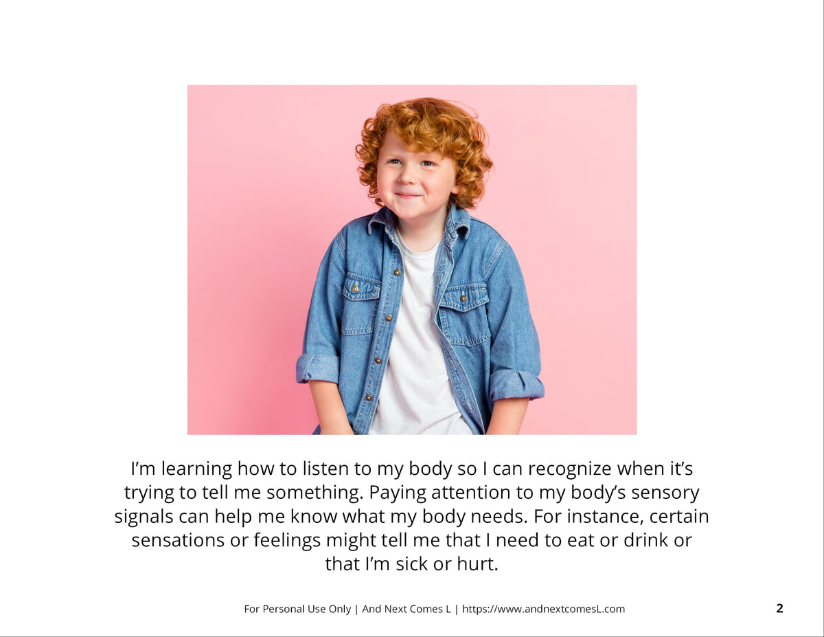 Listening to My Body Social Story – And Next Comes L