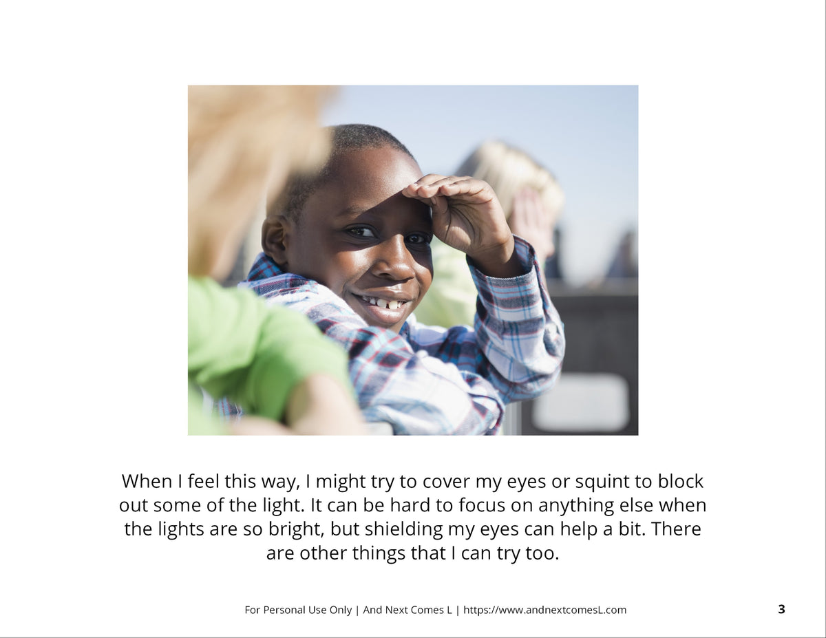 When Things are Too Bright Social Story – And Next Comes L