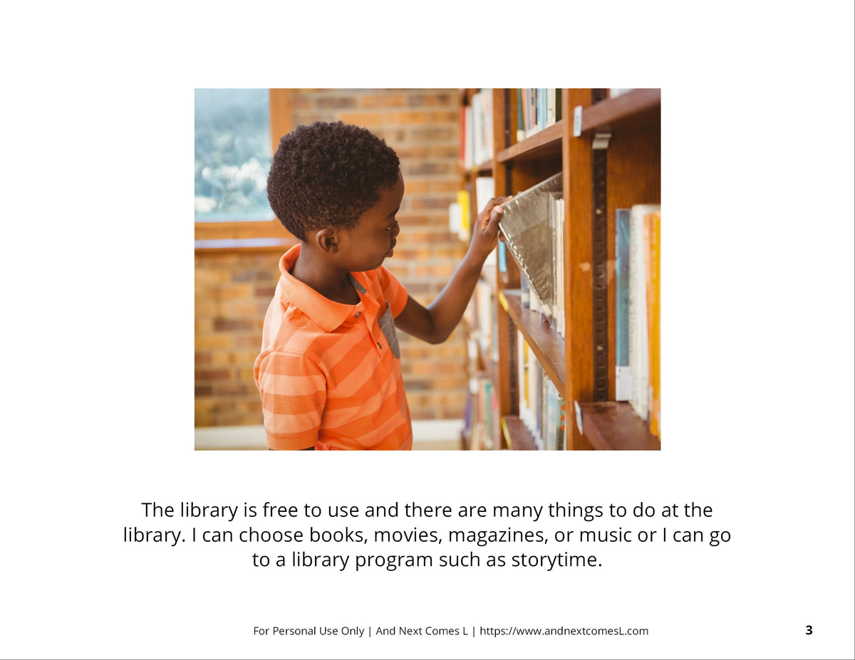 Going to the Library Social Story – And Next Comes L