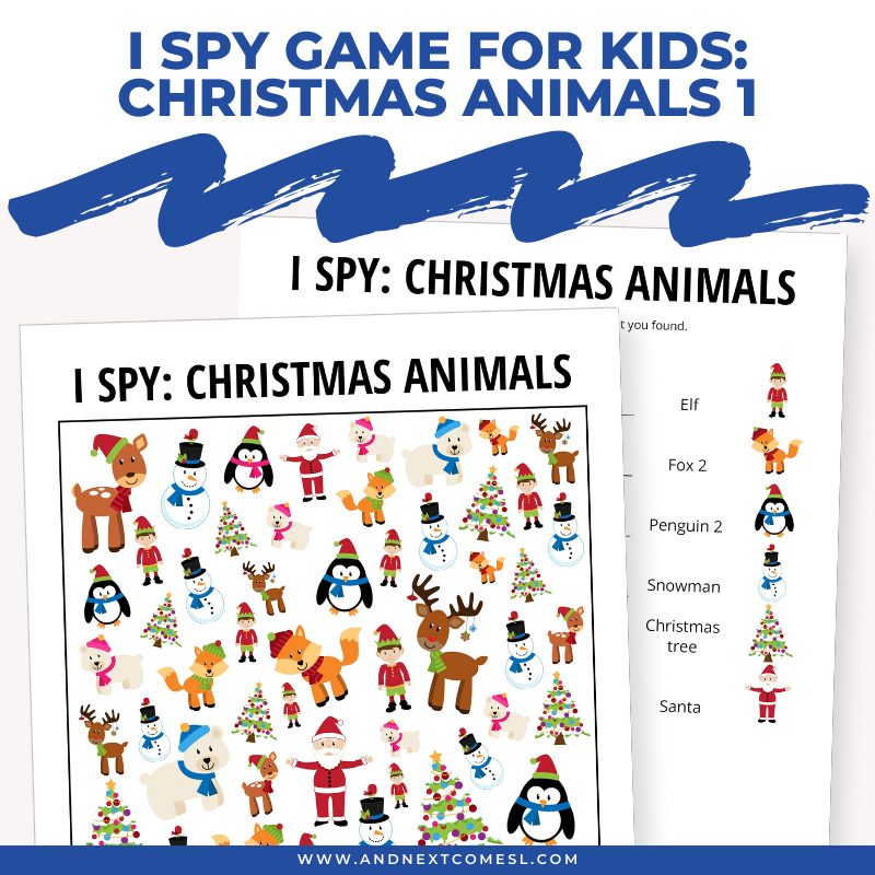 Christmas Animals I Spy Game 1 – And Next Comes L