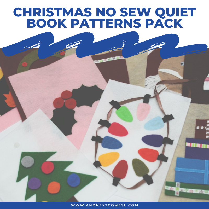 No Sew Quiet Book Patterns - Christmas Pack – And Next Comes L