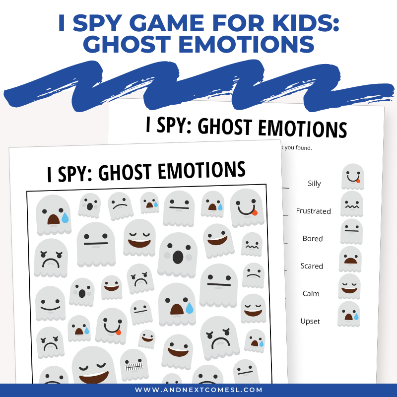 Ghost Emotions I Spy Game – And Next Comes L