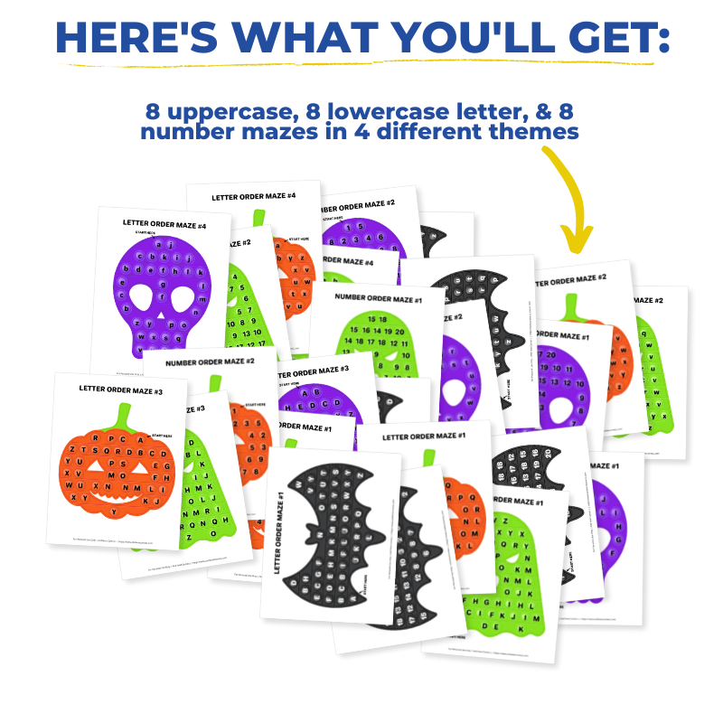 Halloween Pop it Mazes – And Next Comes L