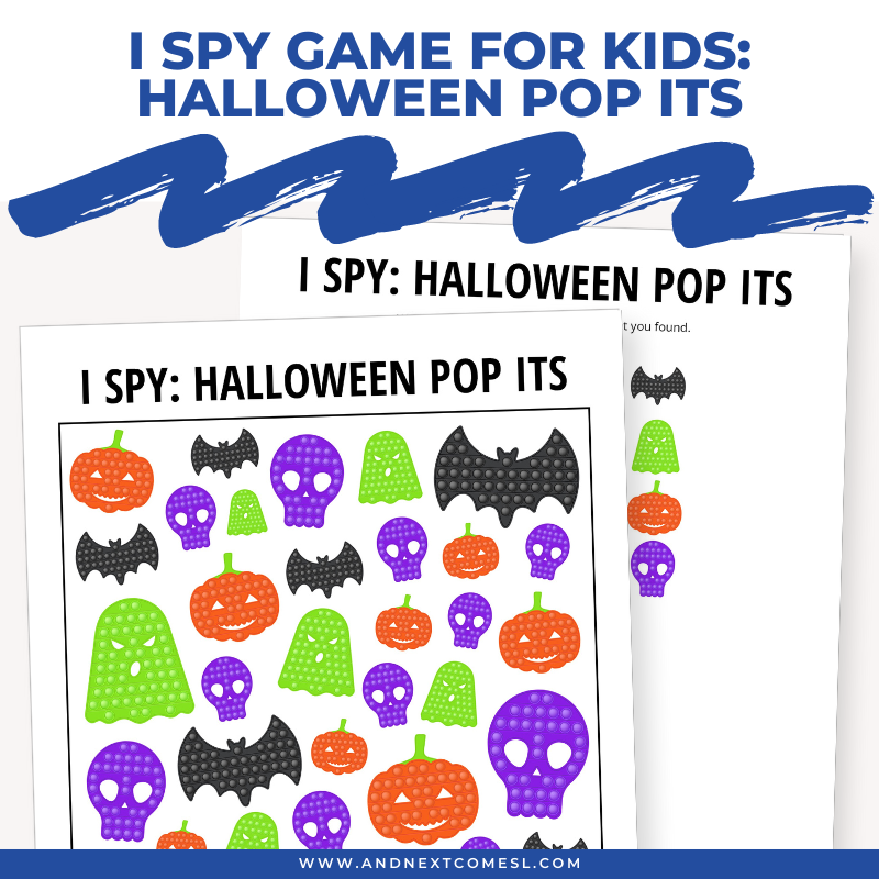 Halloween Pop its I Spy Game – And Next Comes L