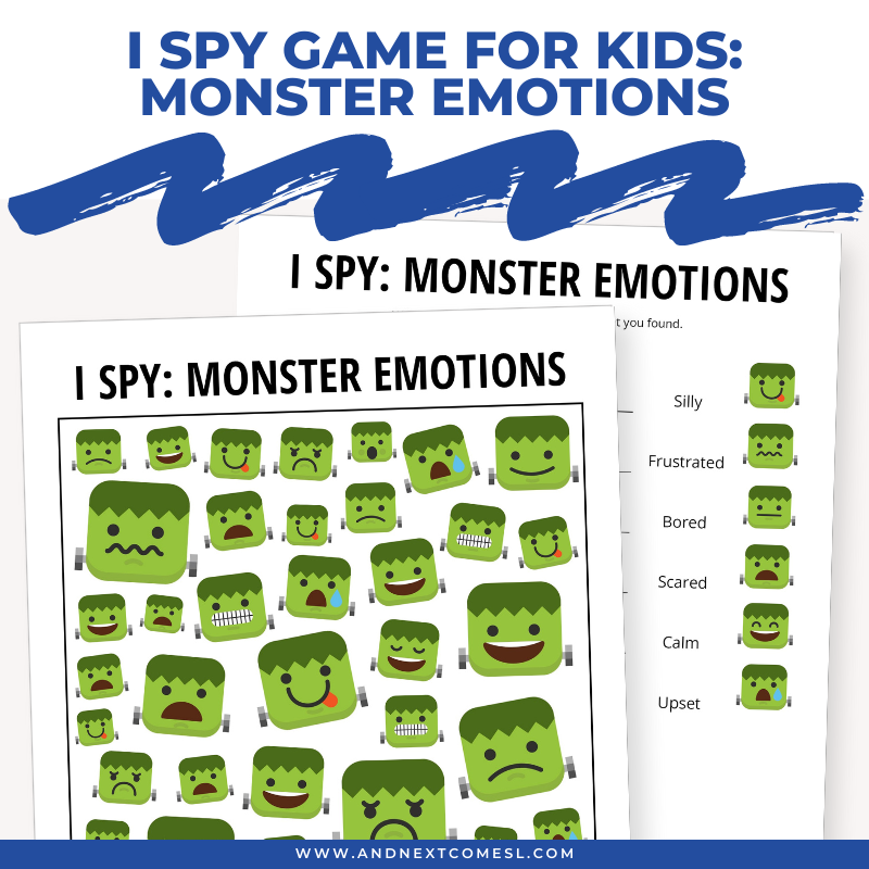 Frankenstein's Monster Emotions I Spy Game – And Next Comes L