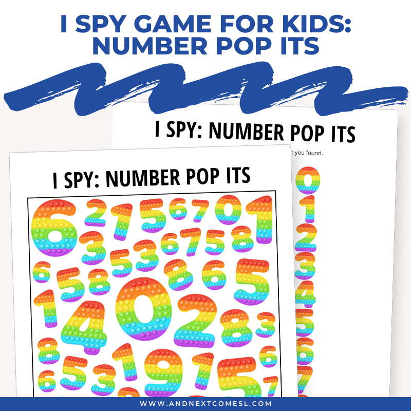 Number Pop its I Spy Game – And Next Comes L
