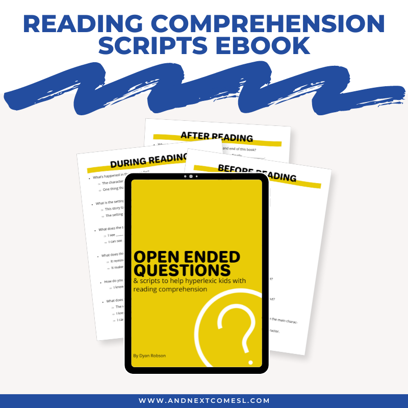 Open Ended Questions & Scripts to Help Hyperlexic Kids with Reading Co ...