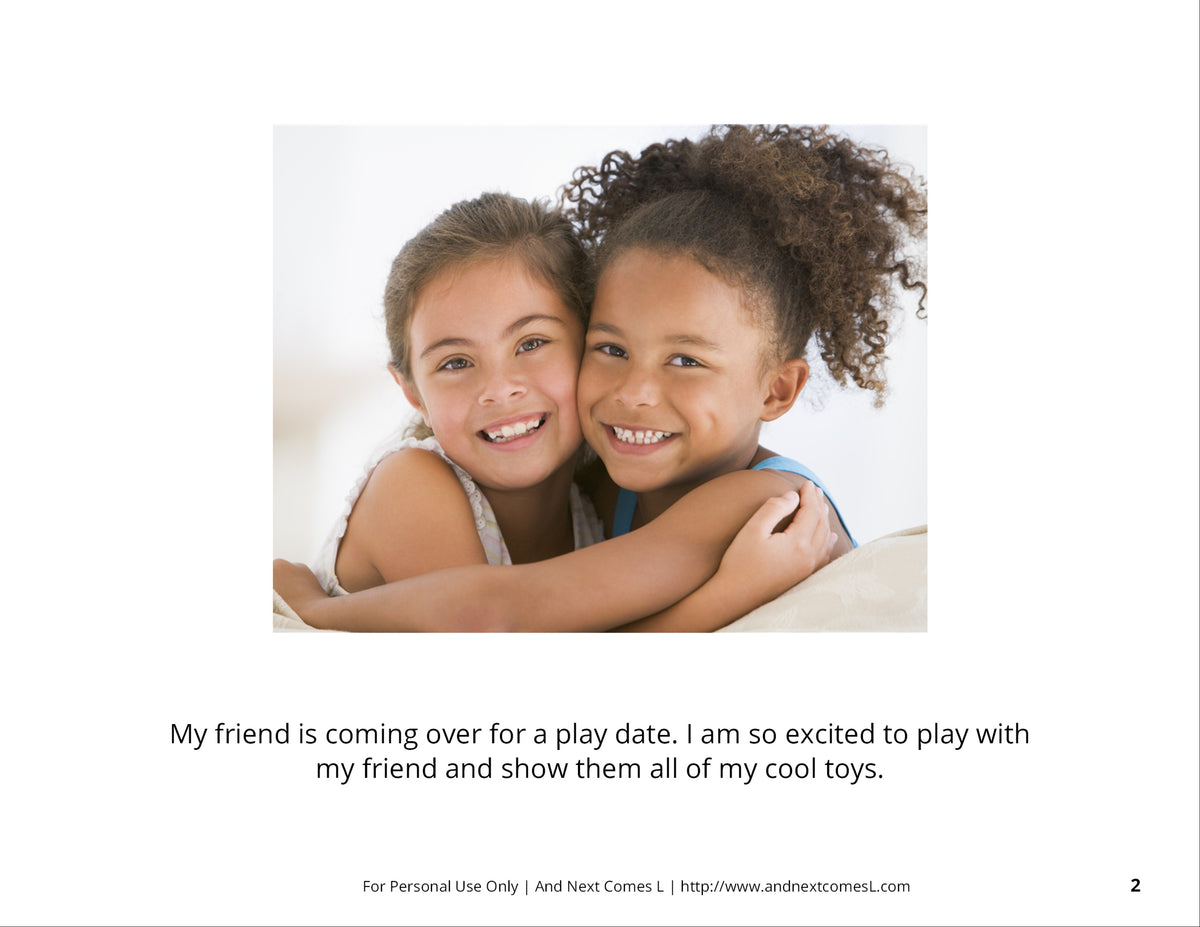 Having a Play Date Social Story – And Next Comes L