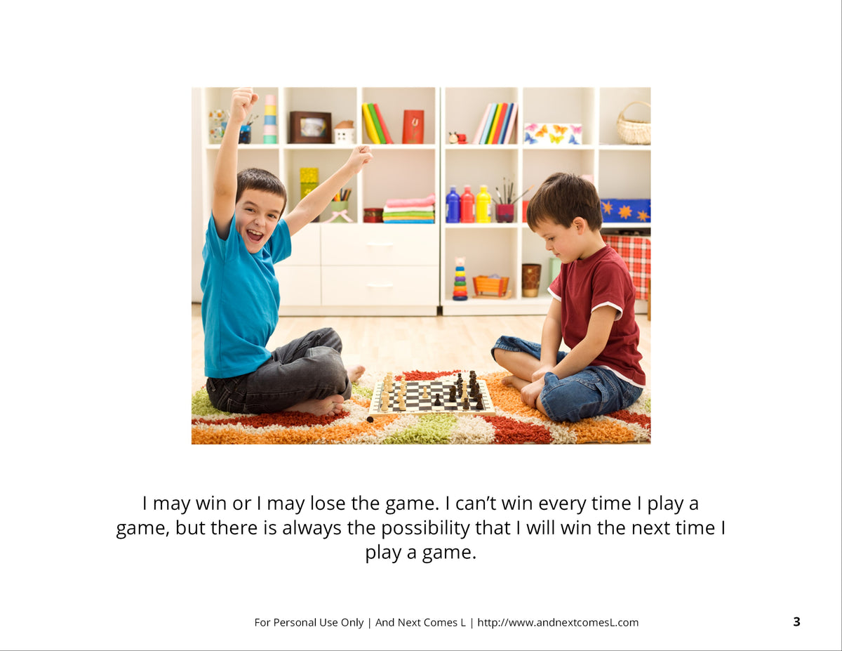 Being a Good Sport Social Story – And Next Comes L