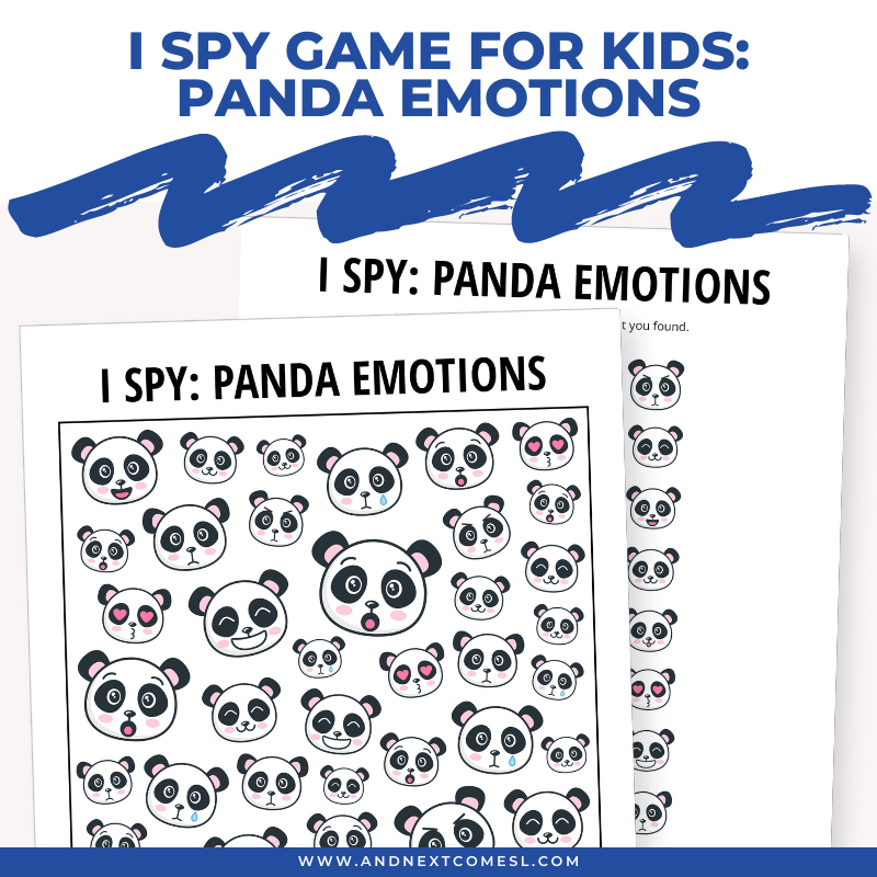 Panda Emotions I Spy Game – And Next Comes L