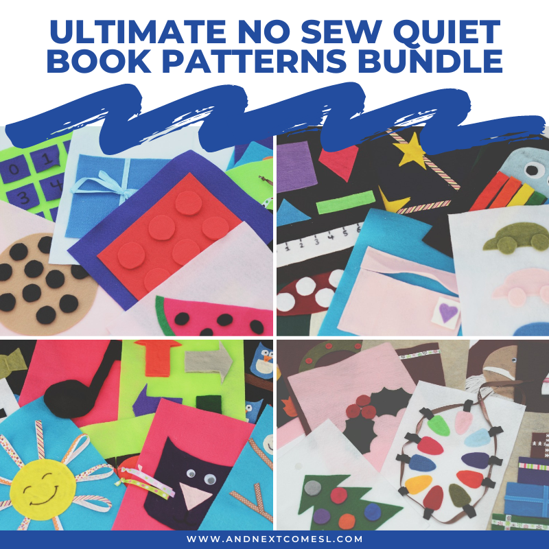 The Ultimate No Sew Quiet Book Patterns Bundle Pack – And Next Comes L