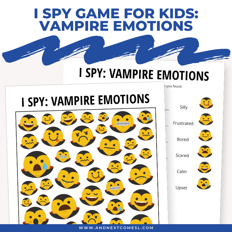Vampire Emotions I Spy Game – And Next Comes L